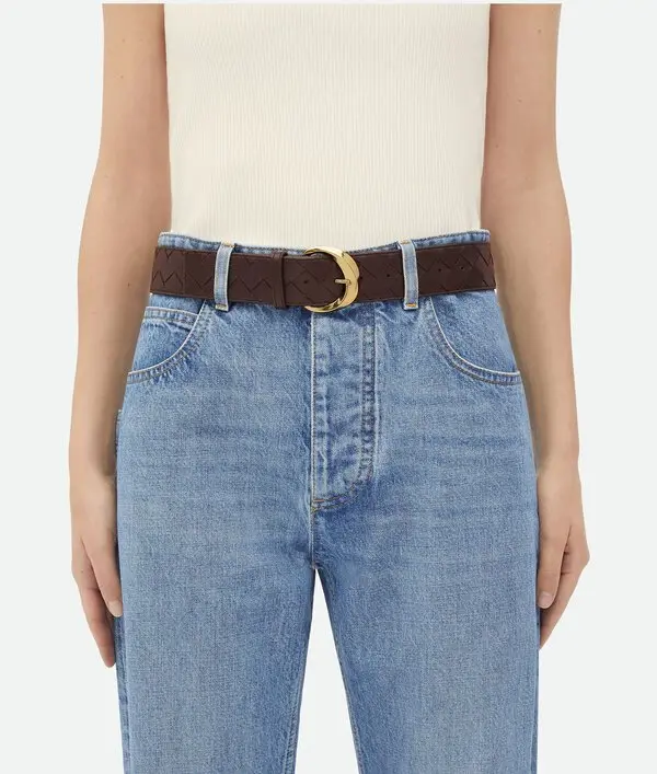 Bottega Veneta Essential Twist Belt - Brown