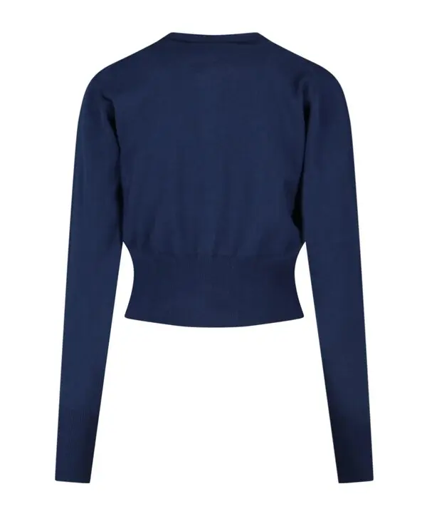 VIVIENNE WESTWOOD Orb Embroidered Long Sleeve Cardigan - Blue