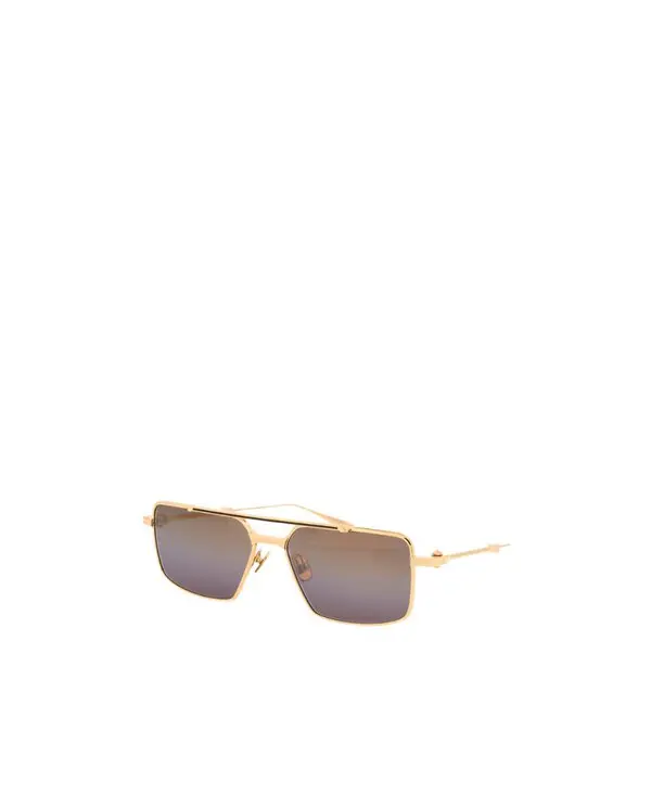 Valentino Garavani Rectangular Sunglasses With Studded Legs - Gray