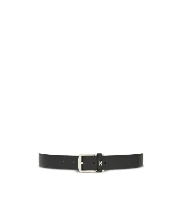 FERRAGAMO Double-sided Belt With Gancio Buckle - Nero/t Moro