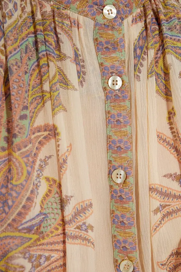 Etro Paisley Printed Pleat Detailed Shirt - Multi-color