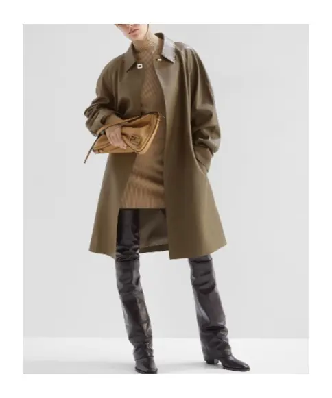 Fendi Leather Overcoat
