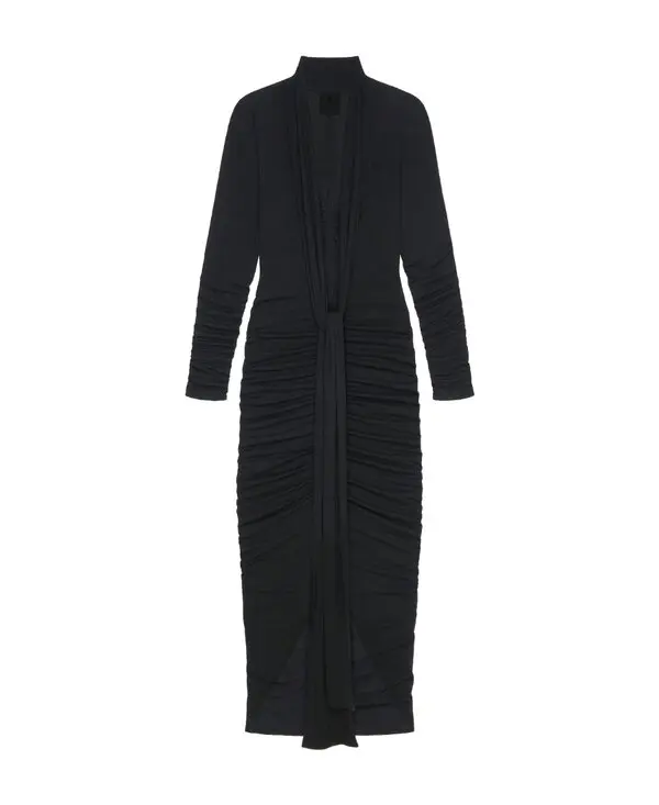 Givenchy V-neck Long Draped Dress