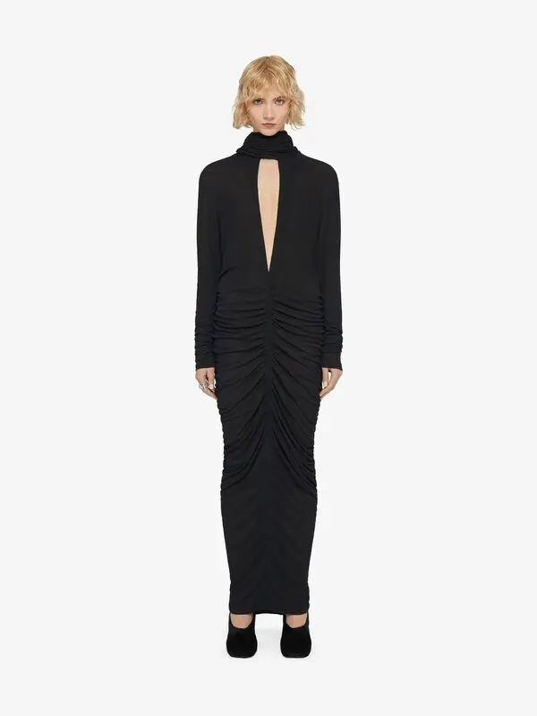 Givenchy V-neck Long Draped Dress