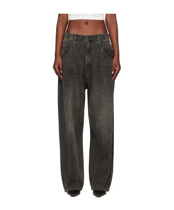 R13 Logo Patch Damon Jeans - Black