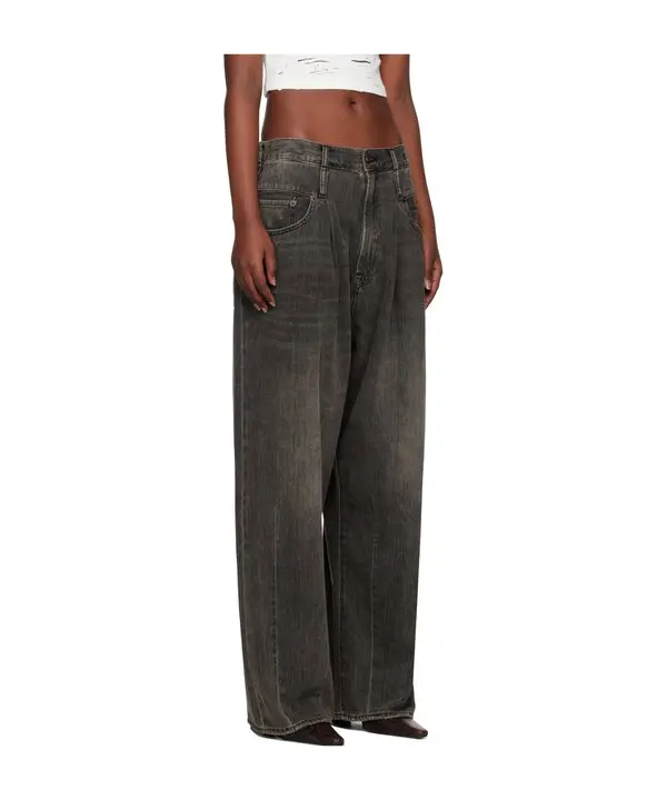 R13 Logo Patch Damon Jeans - Black