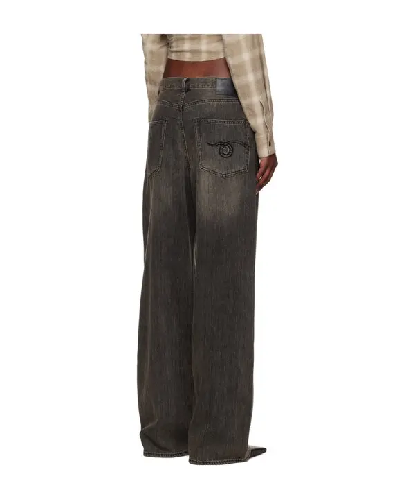 R13 Logo Patch Damon Jeans - Black