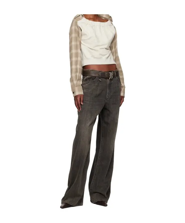 R13 Logo Patch Damon Jeans - Black