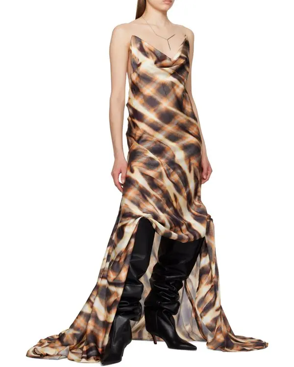 Y/project Abstract Plaid" Printed Maxi Dress
