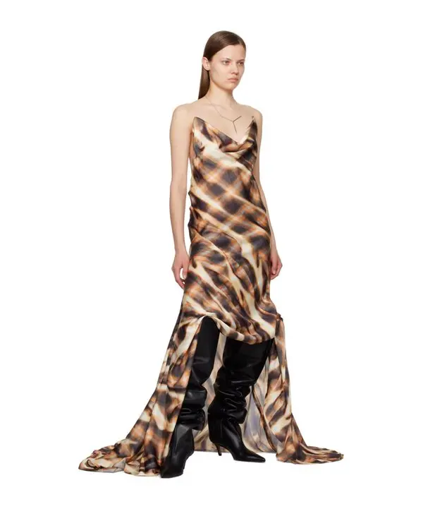 Y/project Abstract Plaid" Printed Maxi Dress