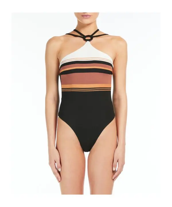 Max Mara Jacquard Muslin One-piece Swimsuit - Black