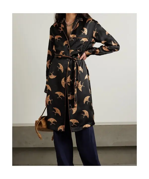 Dries Van Noten Printed Long-sleeved Midi Dress