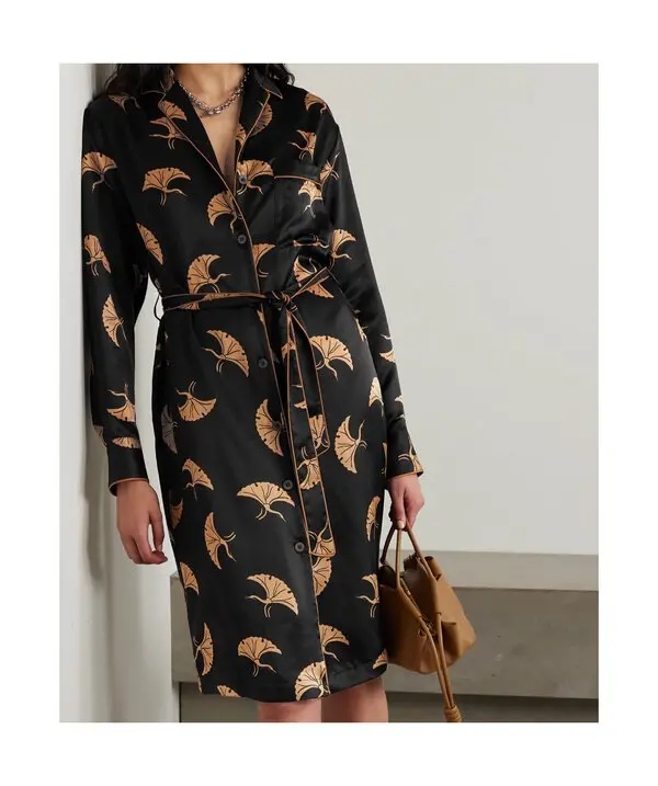Dries Van Noten Printed Long-sleeved Midi Dress