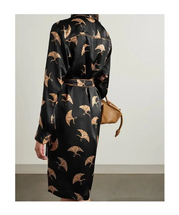 Dries Van Noten Printed Long-sleeved Midi Dress
