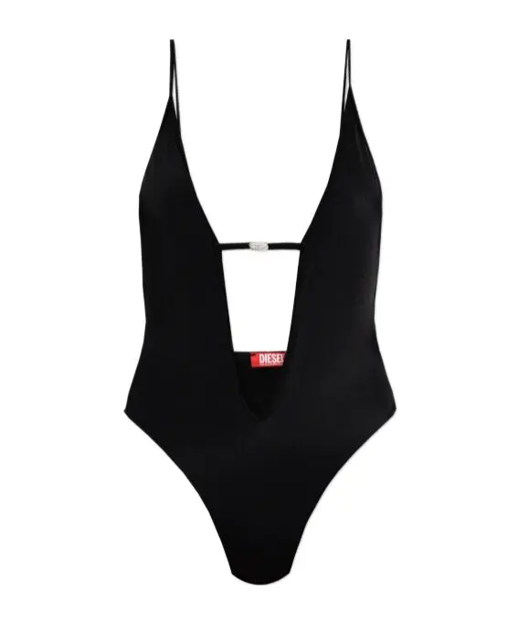 DIESEL® Daisy Plunge One-piece Beachwear - Black