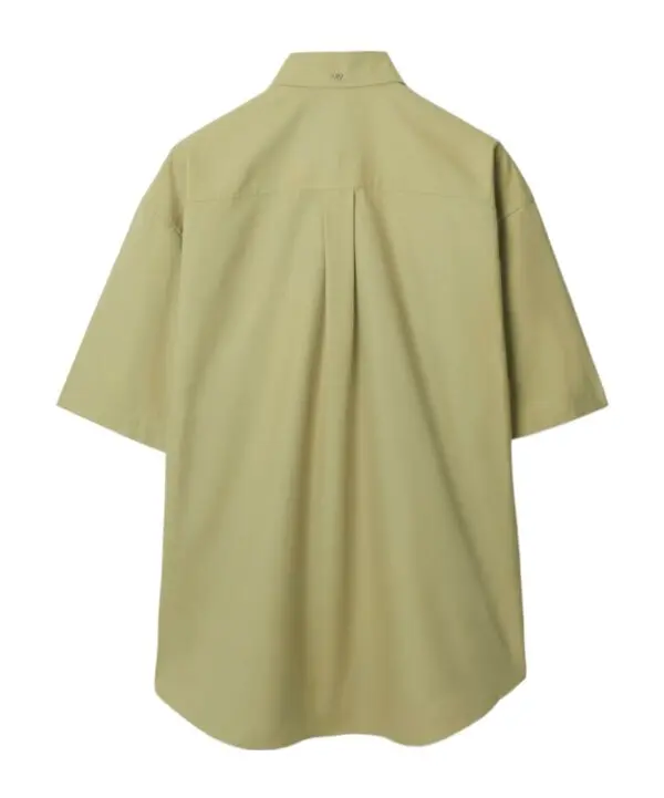 Burberry Logo-embroidered Short Sleeved Poplin Shirt
