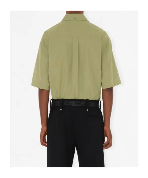Burberry Logo-embroidered Short Sleeved Poplin Shirt
