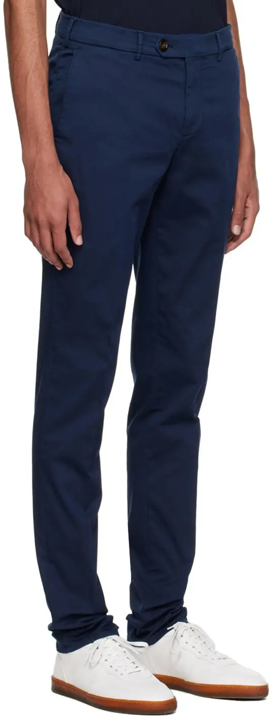 Brunello Cucinelli Mid-rise Tapered-leg Chinos - Navy Blue