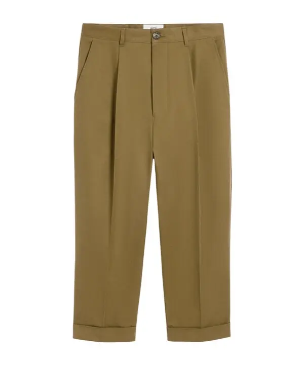 Ami Cotton Trousers - Bronze