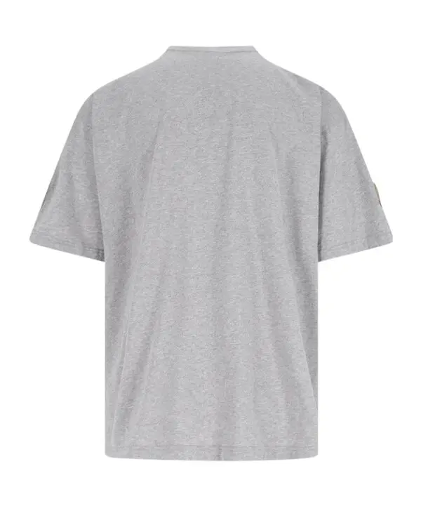 Balenciaga Logo Embroidered Crewneck T-shirt - Gray