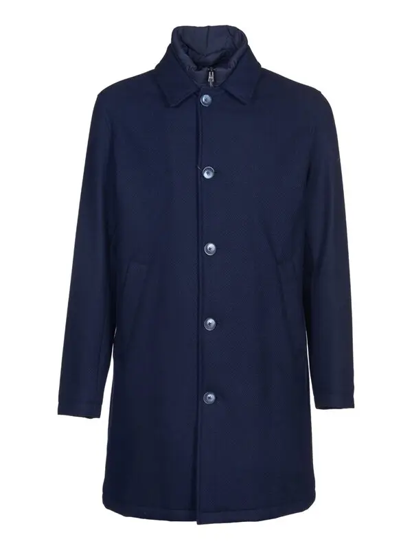 Herno Single-breasted Straight Hem Coat