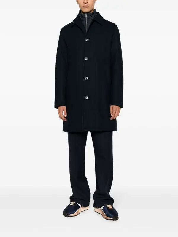 Herno Single-breasted Straight Hem Coat