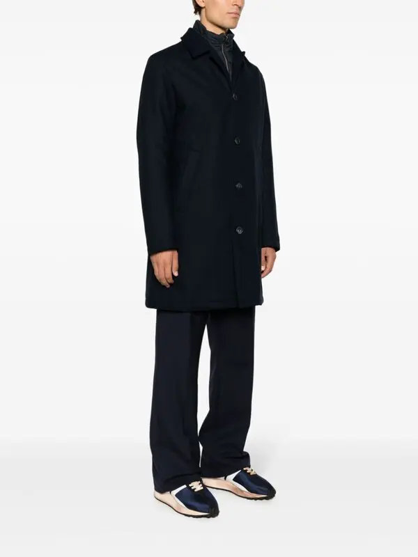 Herno Single-breasted Straight Hem Coat
