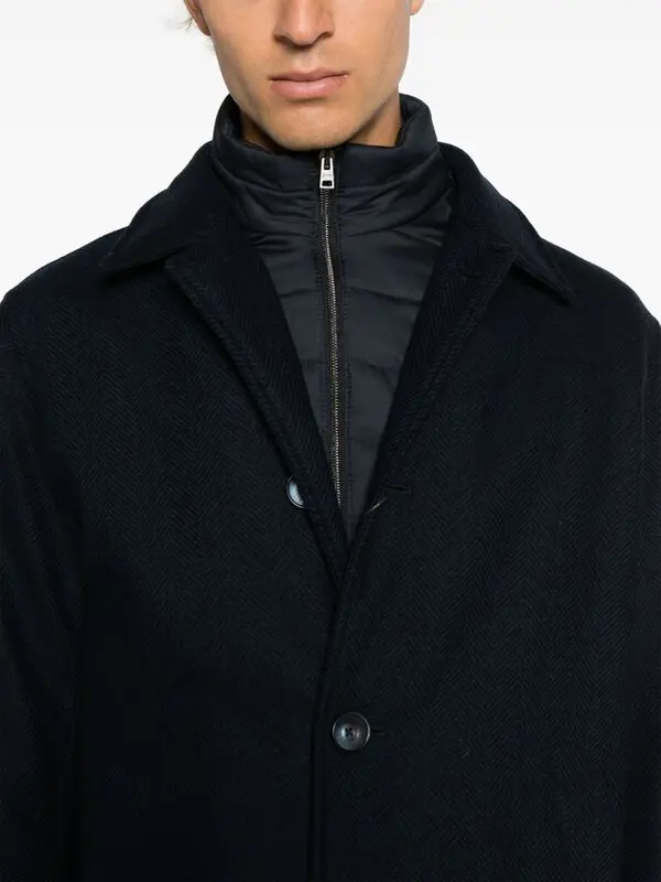 Herno Single-breasted Straight Hem Coat