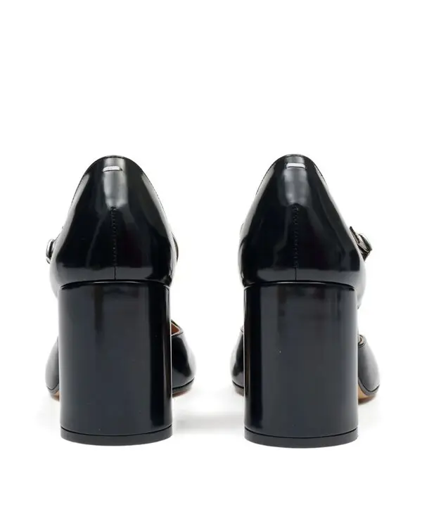 MAISON MARGIELA 80mm Tabi Pumps With Buckled Ankle Strap - Black