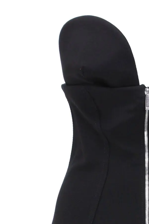 Off-White Strapless Zipped Midi Dress