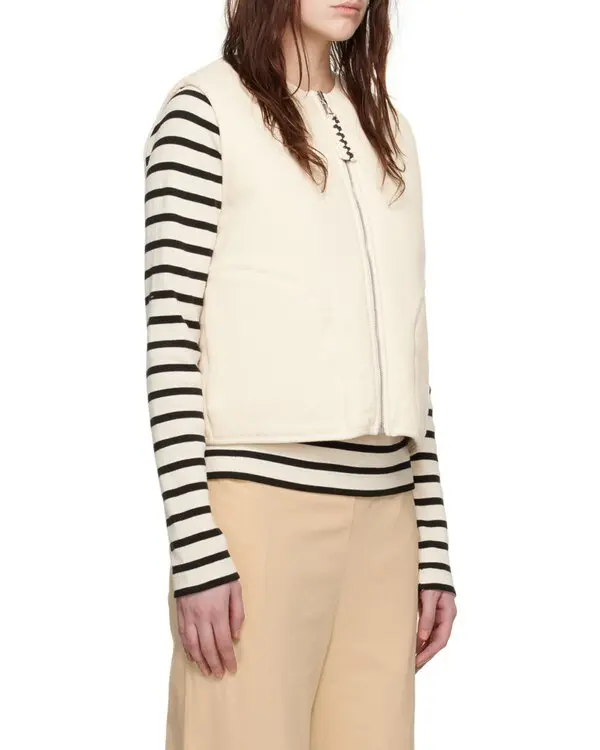 JIL SANDER Zip-up Vest With Crochet Detail