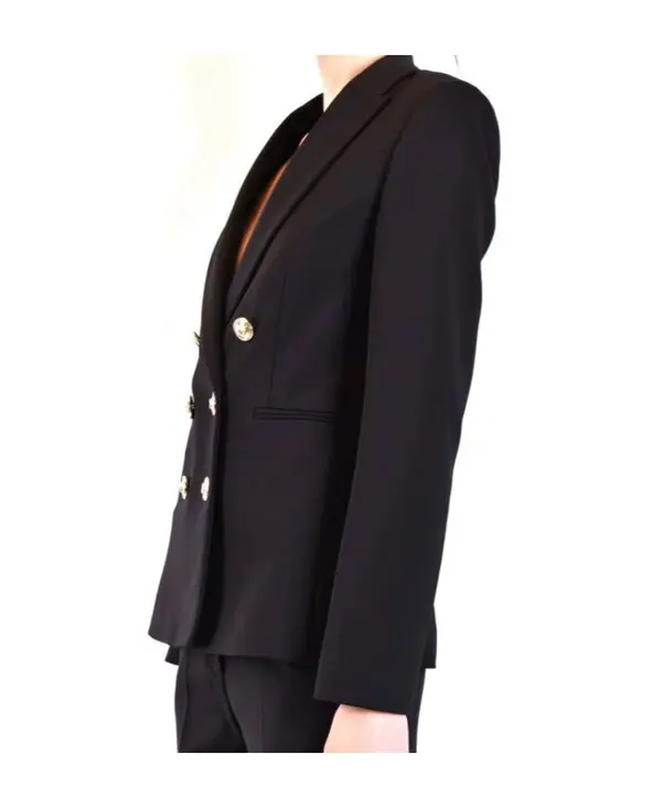 Pinko Double-breasted Suit Jacket With Gold Button Detail