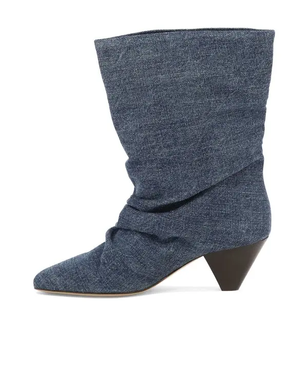 Isabel Marant Étoile Faded Denim Slouch Boots