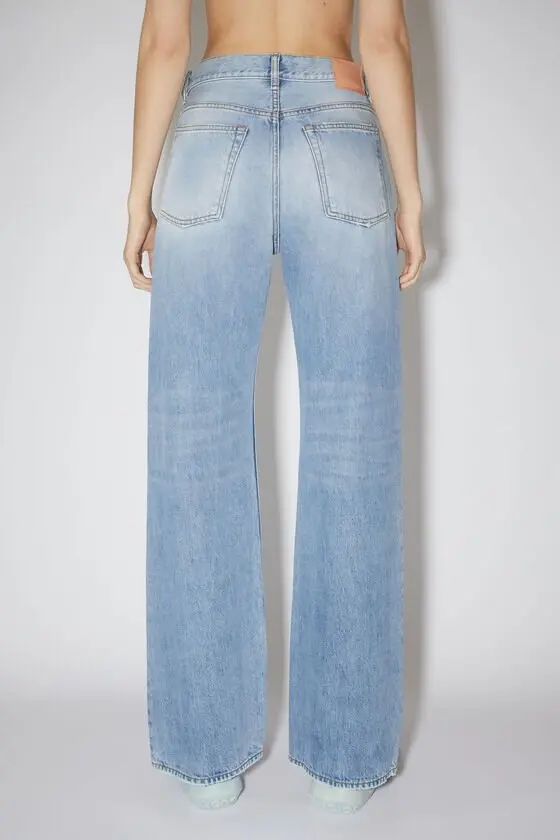Acne Studios Regular Fit Jeans In Light Wash Denim - Light Blue