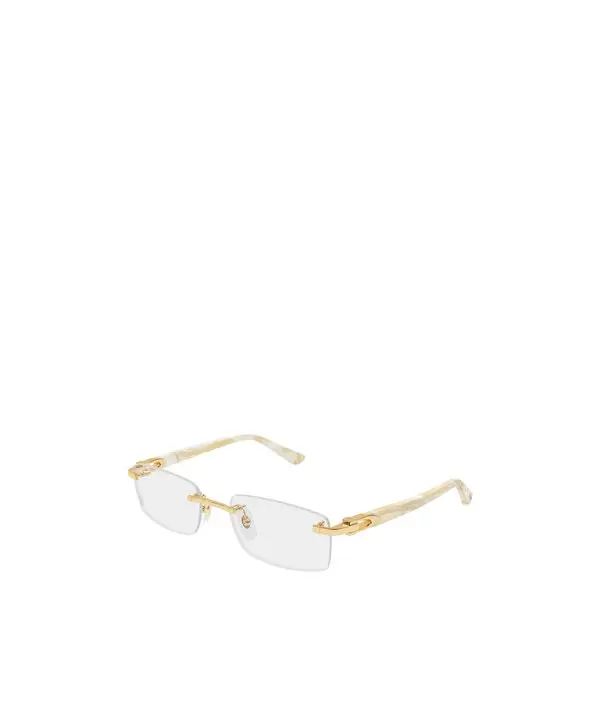 Cartier Rimless Rectangular Eyeglasses - White