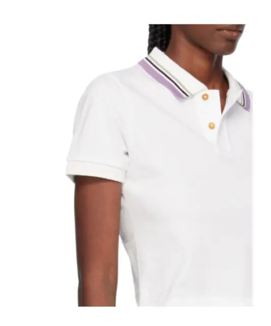 VIVIENNE WESTWOOD Short Sleeve Cropped Polo Shirt - White