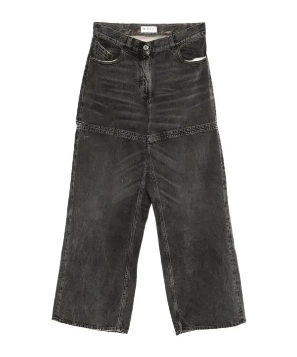 Attico Cutout Wide-leg Jeans