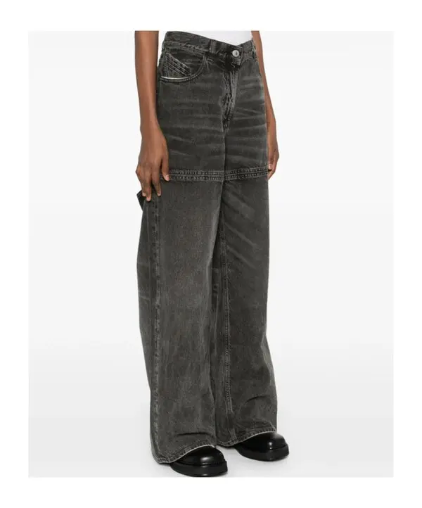 Attico Cutout Wide-leg Jeans