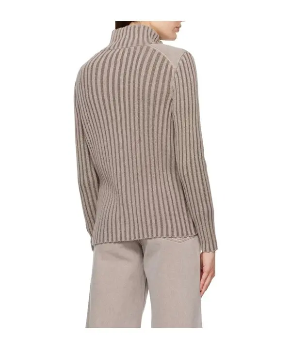 Our Legacy Chunky Ribbed Cardigan With High Collar And Two-way Zipper