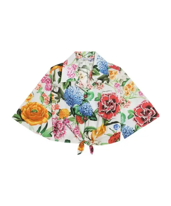Dolce & Gabbana Floral Print Cropped Shirt - Multicolor