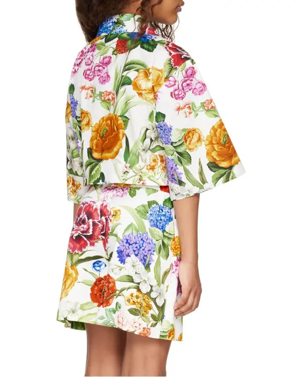 Dolce & Gabbana Floral Print Cropped Shirt - Multicolor
