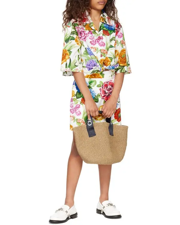 Dolce & Gabbana Floral Print Cropped Shirt - Multicolor