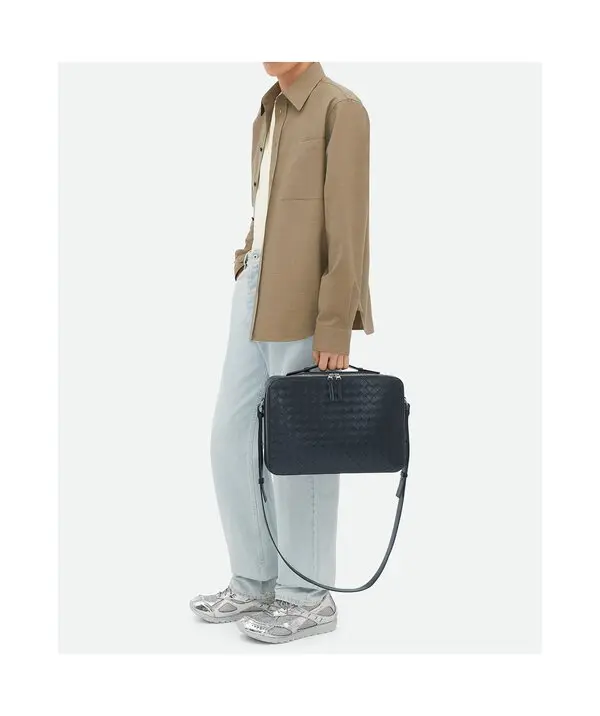 Bottega Veneta Getaway Slim Briefcase - Shadow