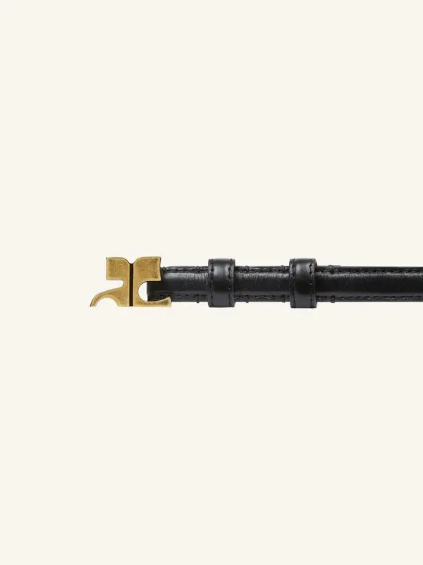 COURREGES Logo-buckle Leather Belt - Black