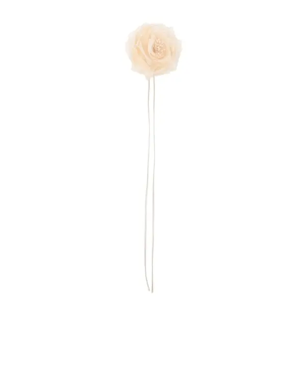 Max Mara Flower Brooch - White