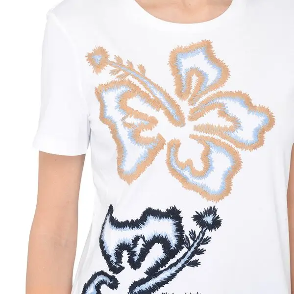 Max Mara Embroidered Floral Crewneck T-shirt