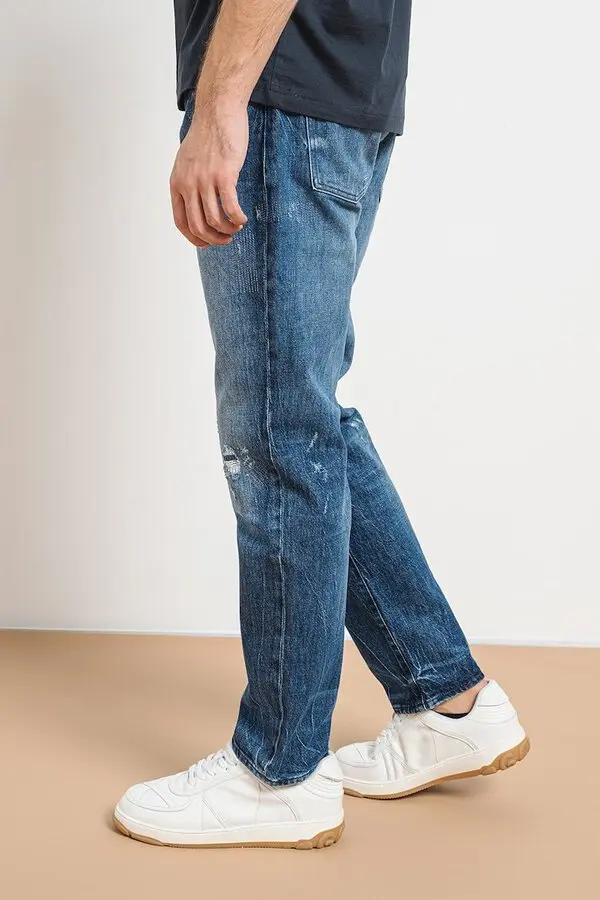 Hugo Boss Boss Distressed Straight-leg Jeans