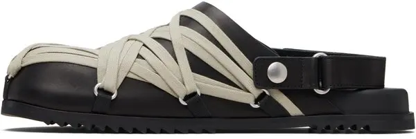 Rick Owens Cross-strap Slip-on Sandals - Black