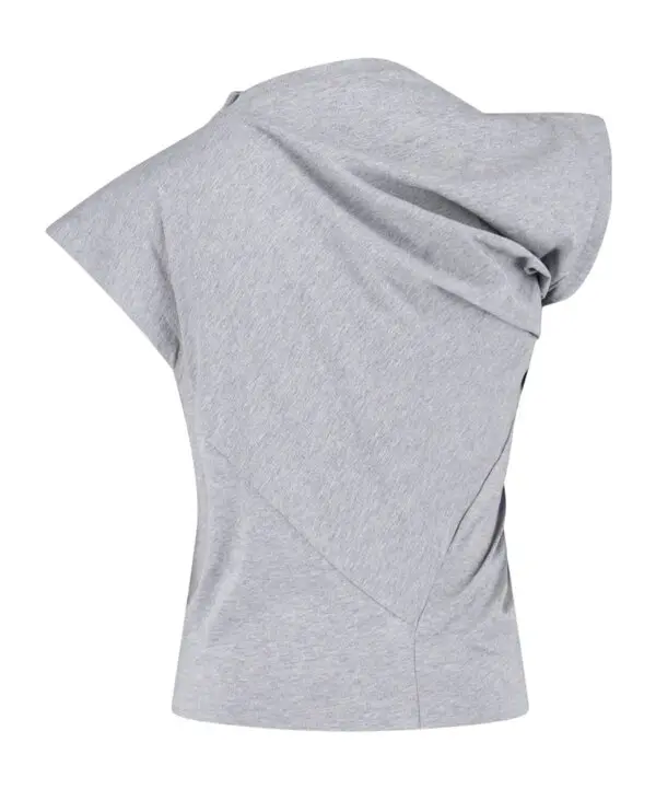 VIVIENNE WESTWOOD Asymmetrical Short-sleeved T-shirt - Mixed Gray
