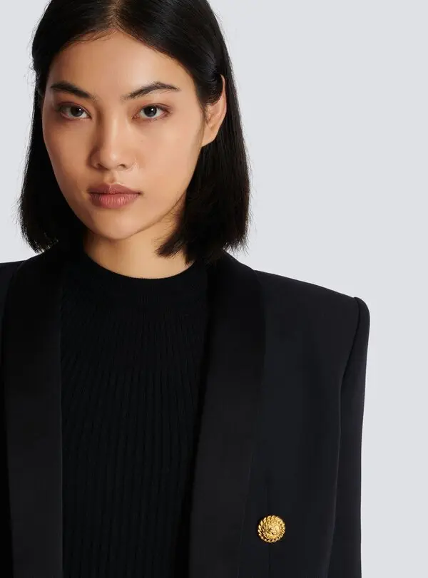 Balmain Double-breasted Jacket With Satin Lapels